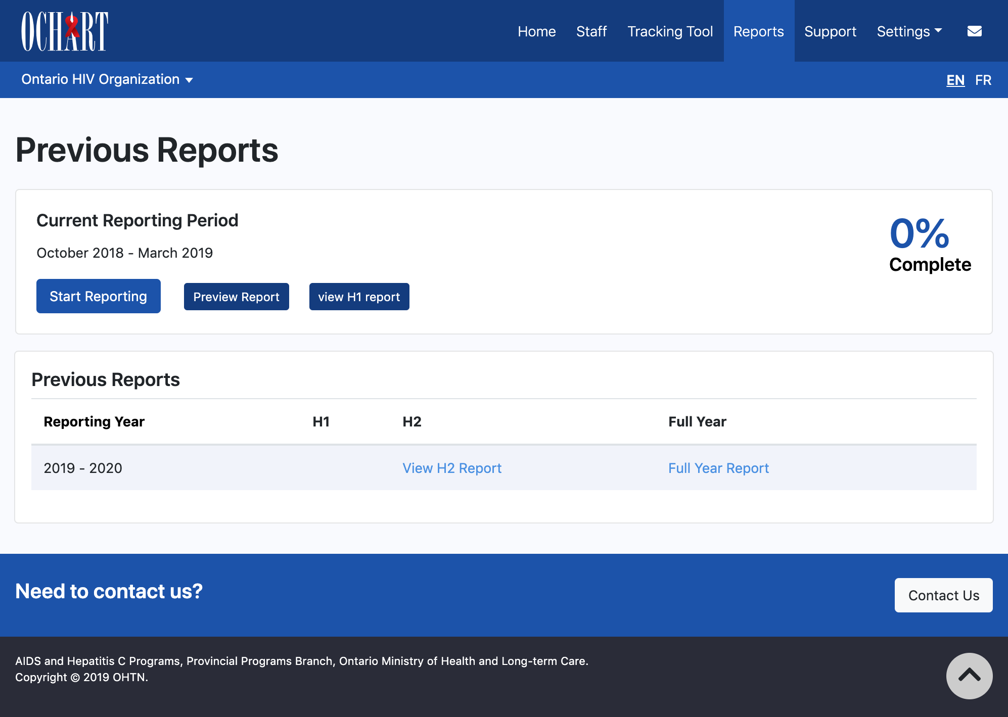 Report Page Overview | OCHART
